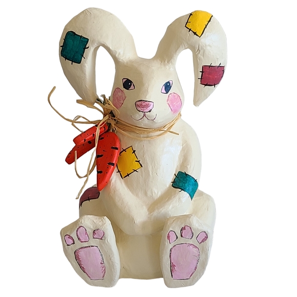Accents | Paper Mache Patchwork Rabbit | Poshmark